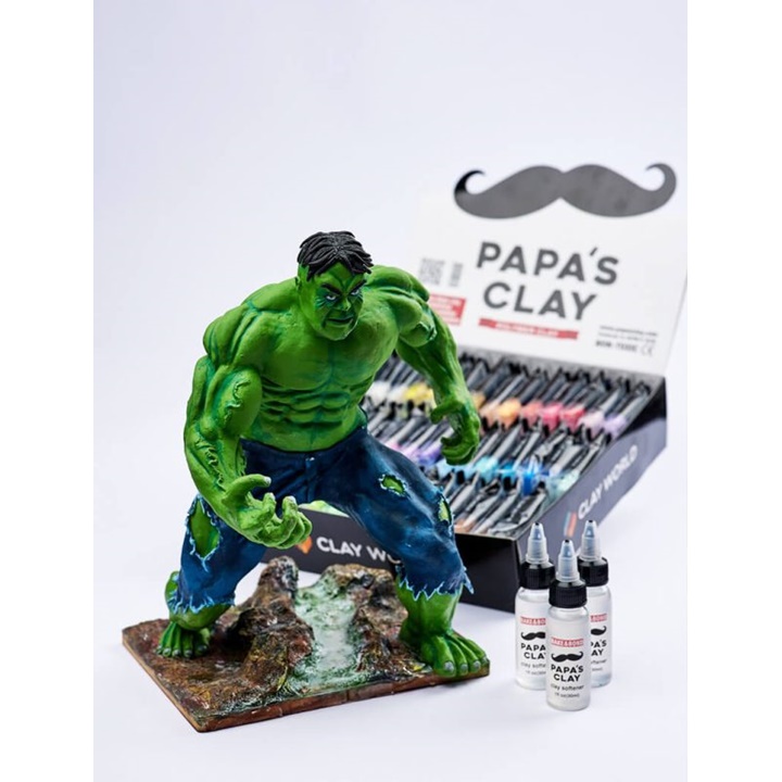 Hobby | Papa's Clay Argilă polimerică 60g | Diverse nuanțe | turquoise ...